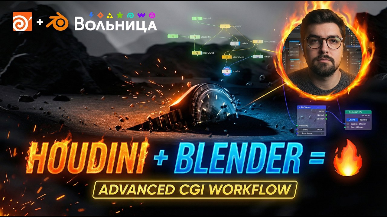 Houdini + Blender: как сделать профессиональную анимацию брендовых ...
