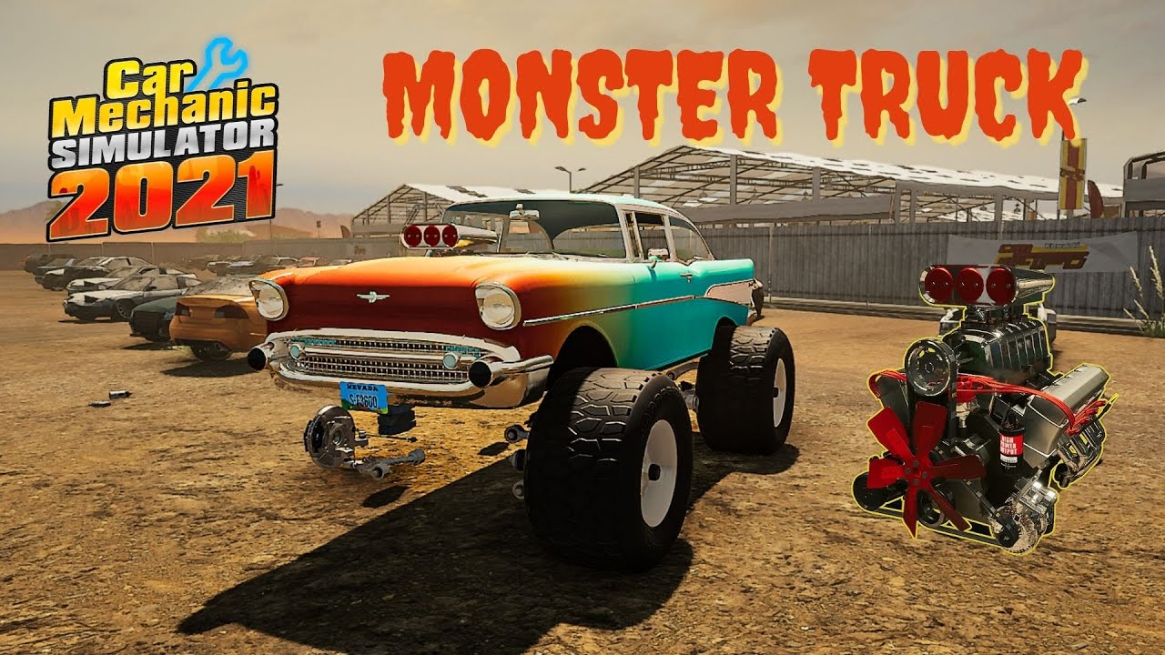 MONSTER TRUCK first car build for fun 1300Hp - Car Mechanic Simulator ...