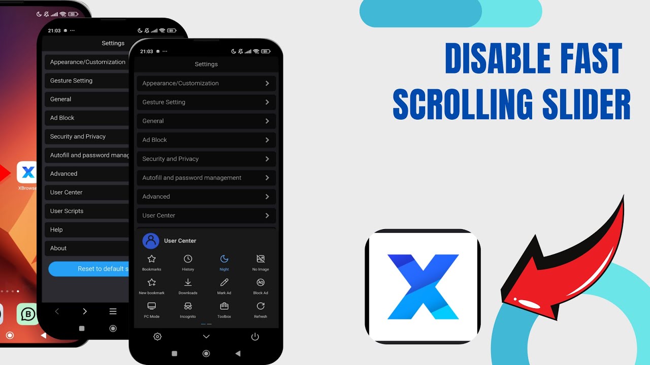 Disable Fast Scrolling Slider On X Browser. |Technologyglance - YouTube