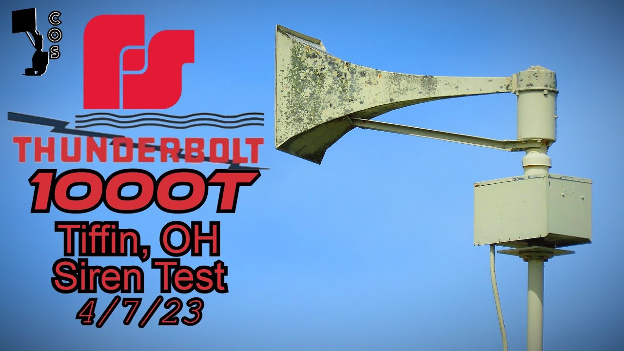 FS Thunderbolt 1000T Siren Test - Alert - Tiffin, OH - YouTube