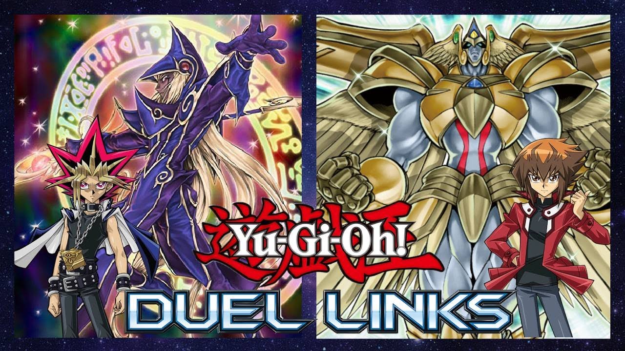 Dark Magician Vs Elemental Heroneo Spacian Yugi Vs Judai Yu Gi Oh Duel Links Youtube