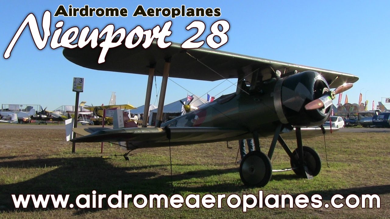 Nieuport 28 WW I Full Scale Replica Fighter Aircraft Kit. - YouTube