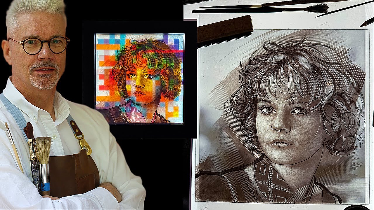 HOW TO PAINT this stained glass FACE - YouTube