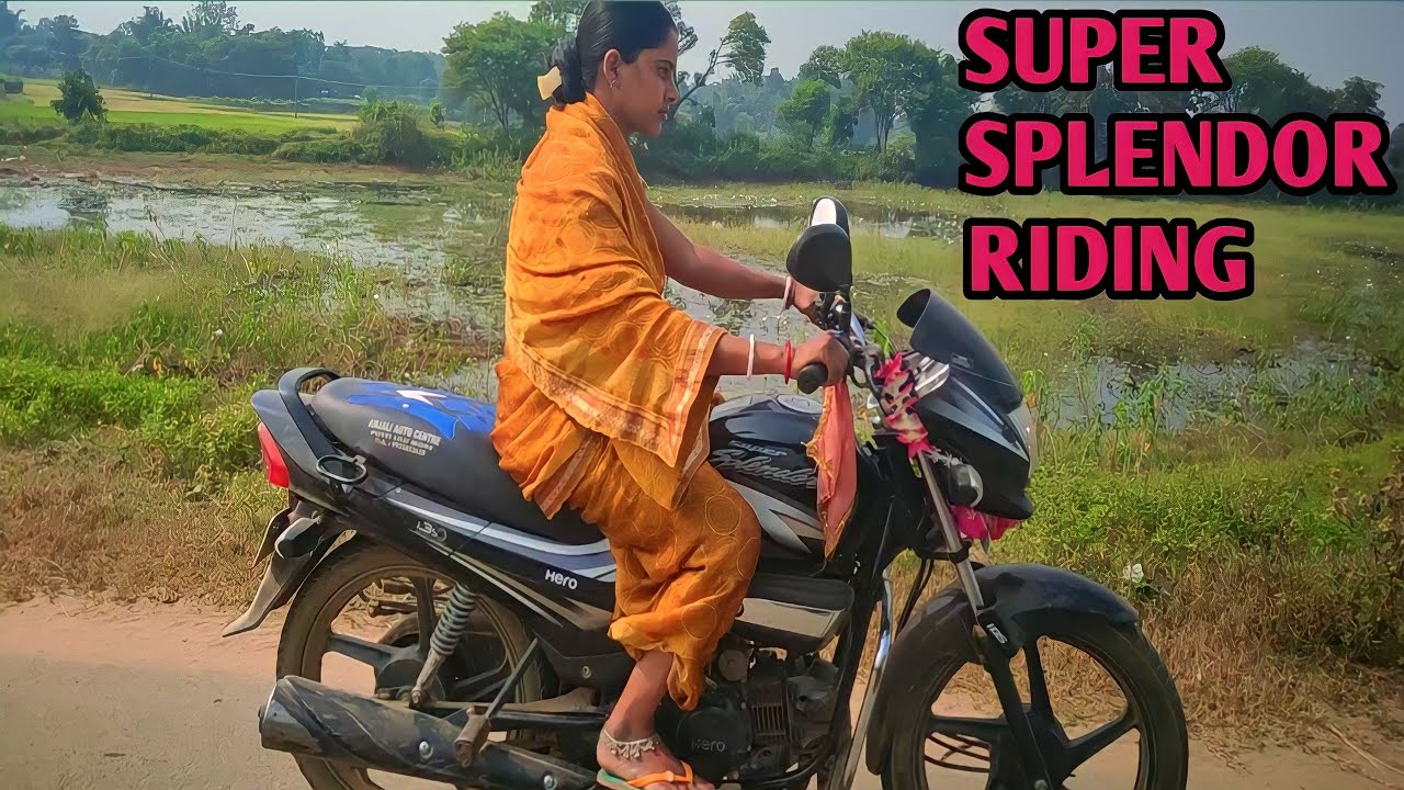 Super Splendor Riding Saree wear ||Subhash Nupur Vlogs 🙏 - YouTube