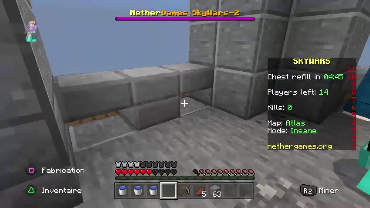 Live Minecraft bedrock Mini-jeux nether games FR - YouTube