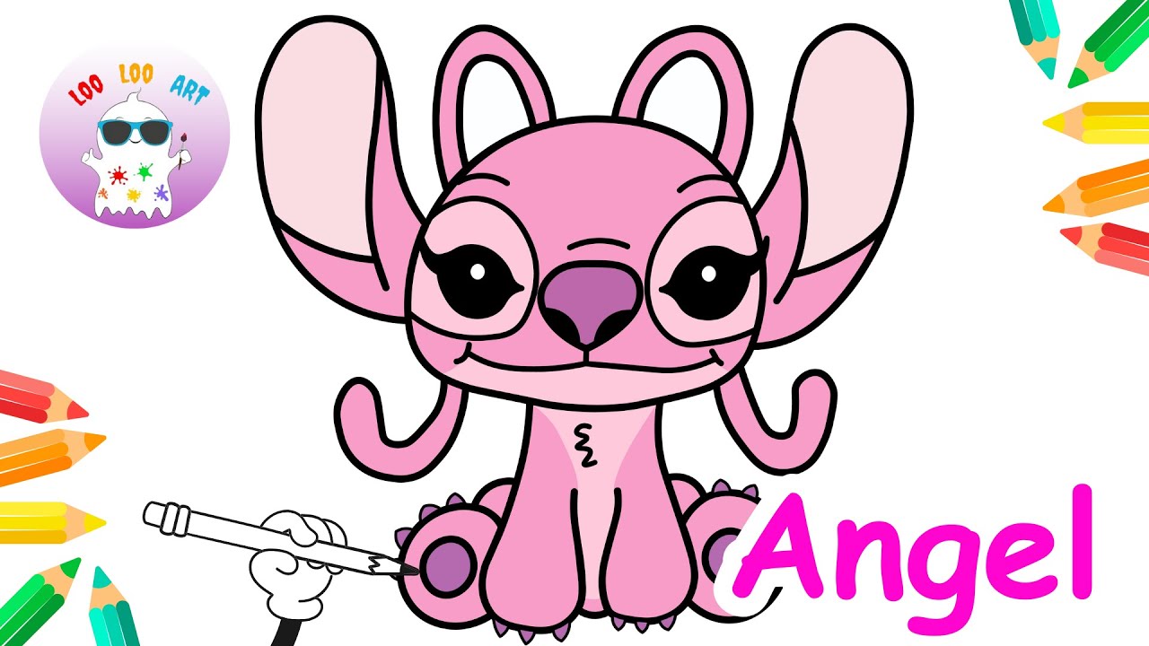 How to Draw Angel from Lilo & Stitch - Easy Step-by-Step Tutorial - YouTube
