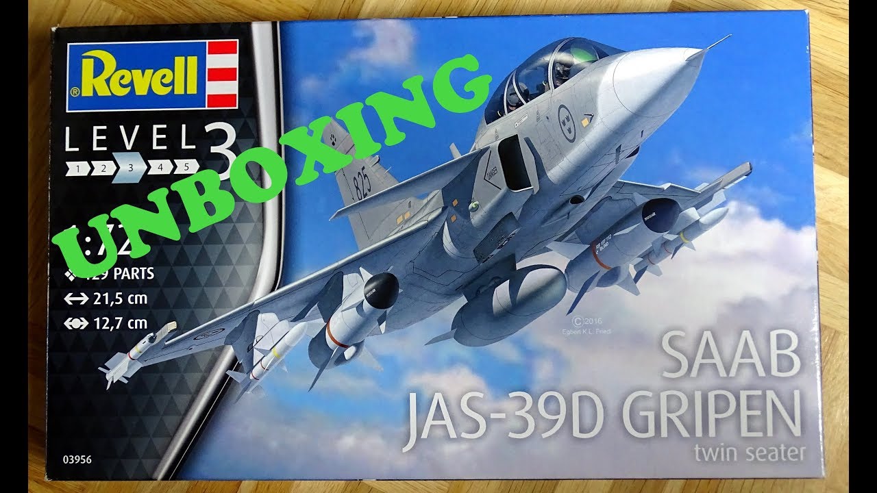 REVELL Saab JAS-39D Gripen [Unboxing] - YouTube