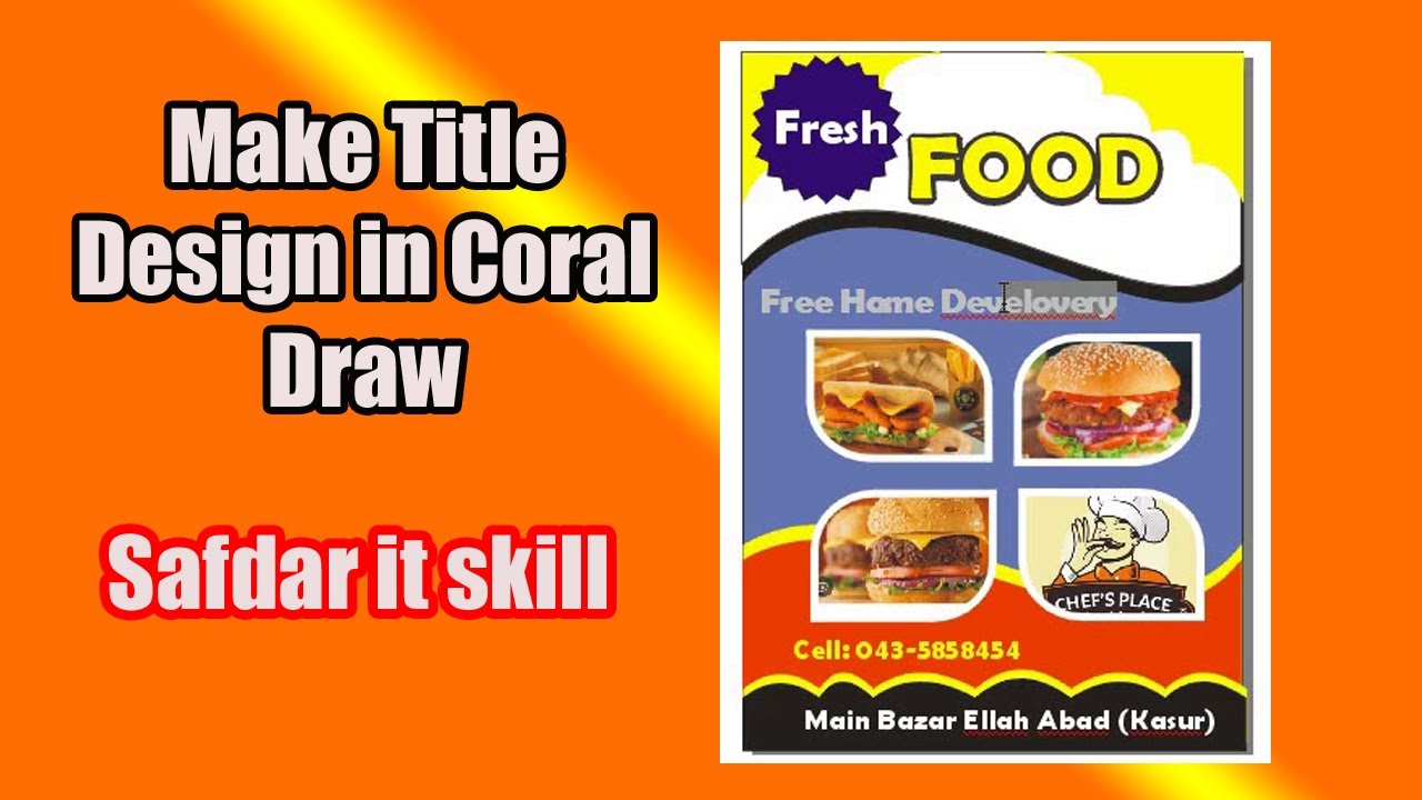 Fresh Food Title page in Coral Draw - YouTube
