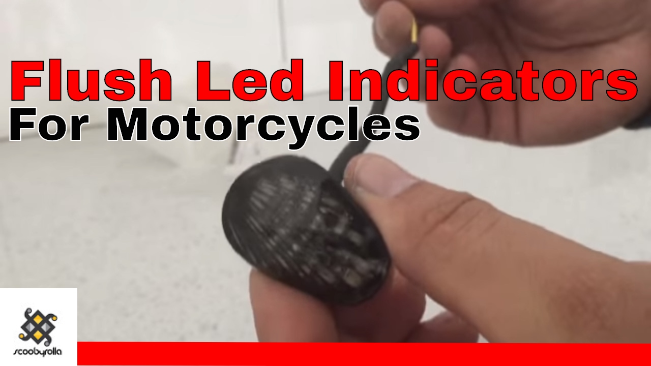 Flush Led Indicators For Motorcycle & Fitted Review - YouTube