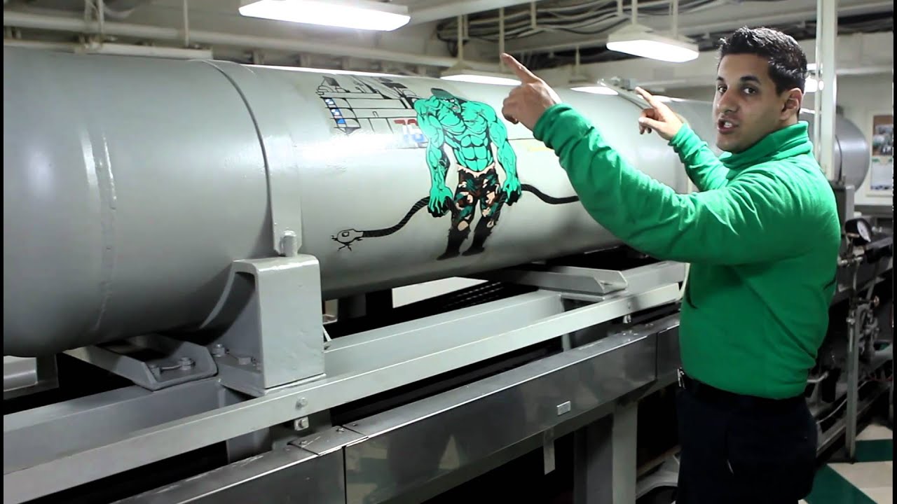 USS Reagan: Engine Room 3 of Arresting Gear - YouTube