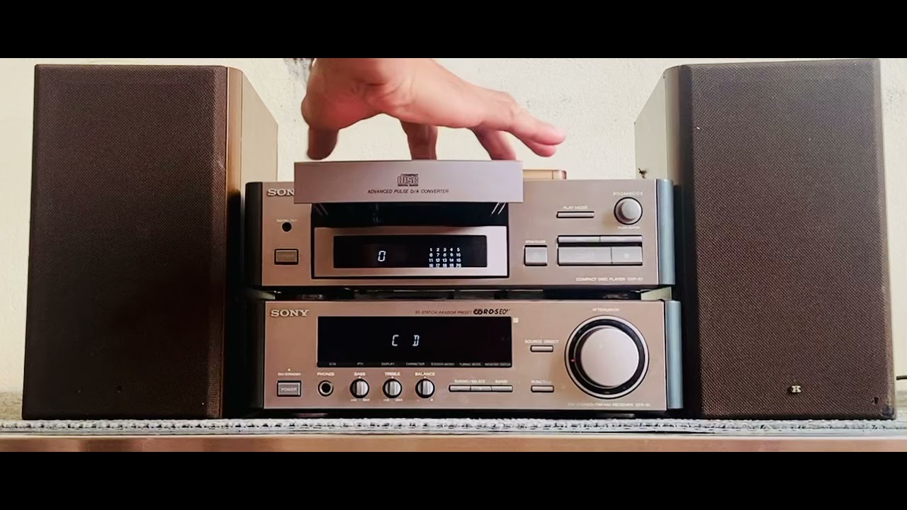 Dàn Sony STR S1 và loa onkyo V3 - YouTube