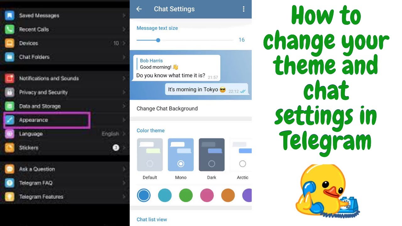 How to change your theme and chat settings in Telegram| telegram themes ...
