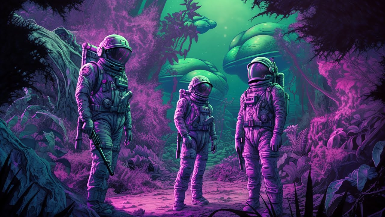 The fiction astronauts on the alien planet. - YouTube