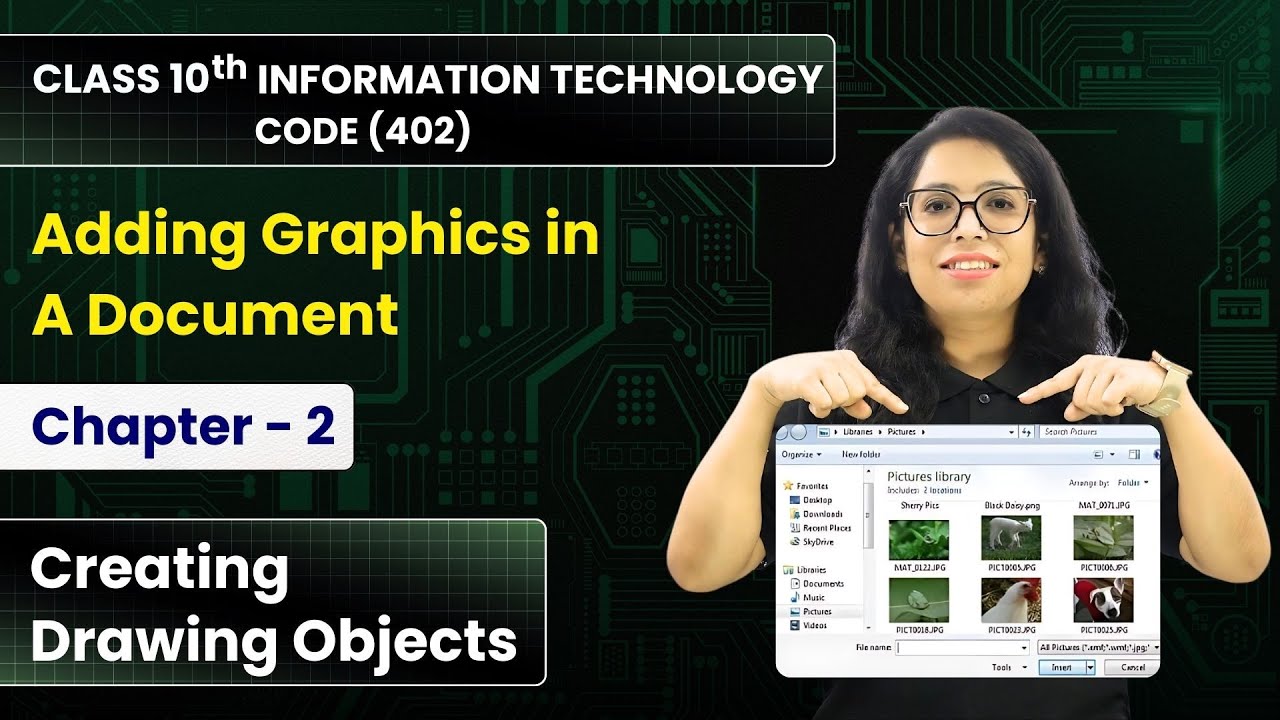 Adding Graphics in a Document - Creating Drawing Objects | Class 10th ...