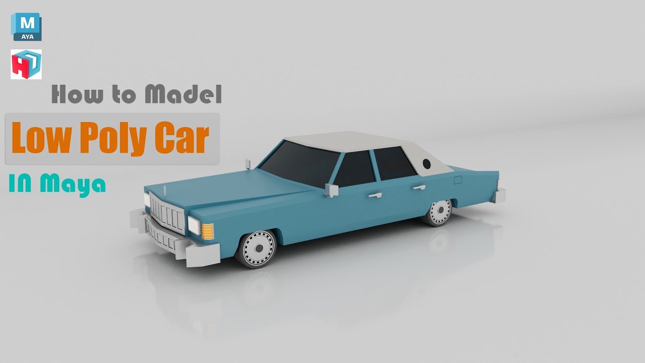 How to Model a Low Poly Classic Car in Autodesk Maya | Maya Modeling ...