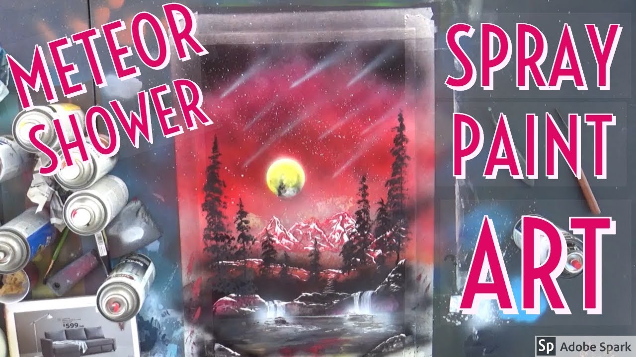 Meteor Shower Spray Paint Art - Spray Paint Art By Charli - YouTube