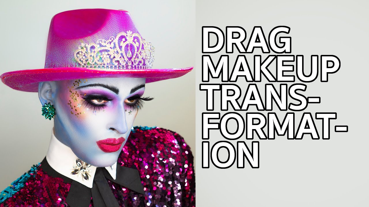 RAINBOW COWBOY DRAG MAKEUP TRANSFORMATION - YouTube
