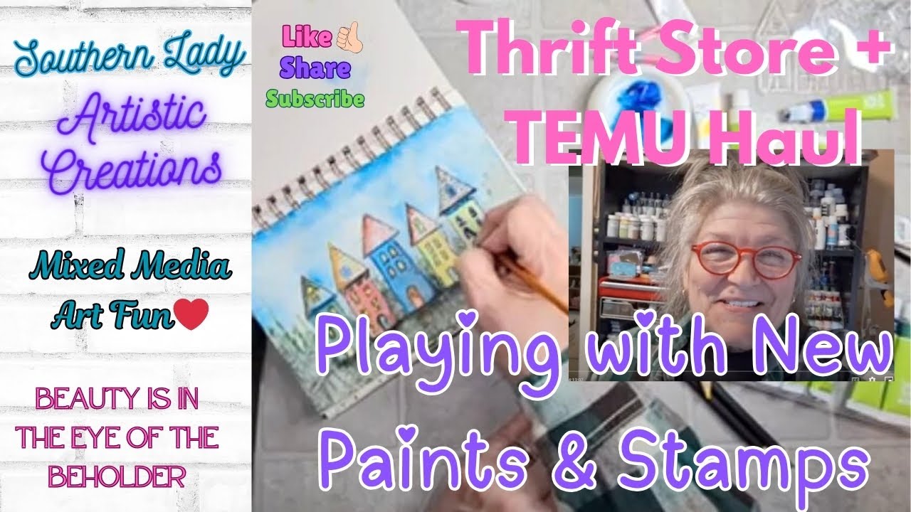 TEMU. Salvation Army & Joanne Fabric Haul 🛒 Plus Trying out New Stamps ...