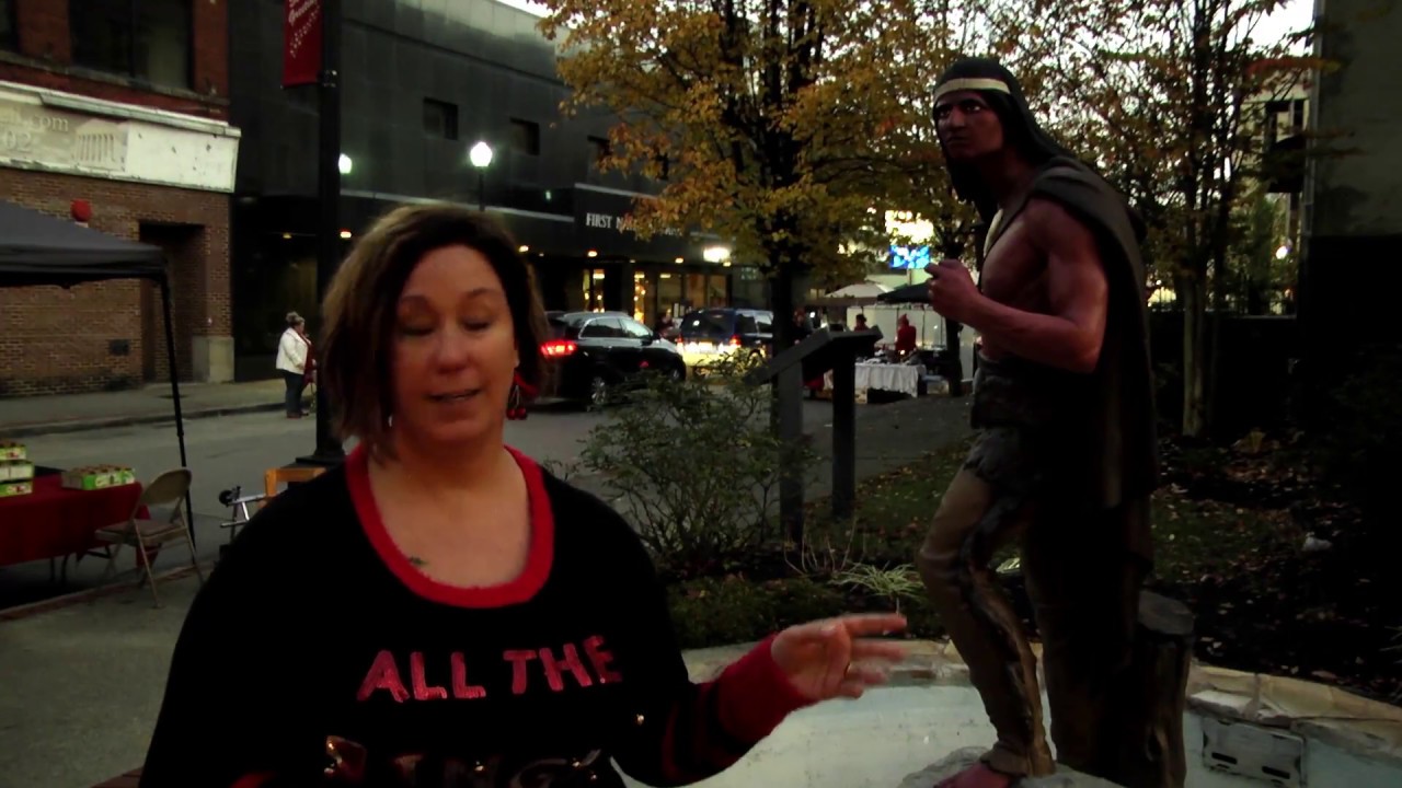 Updated Chief Logan statue unveiled in Williamson - YouTube