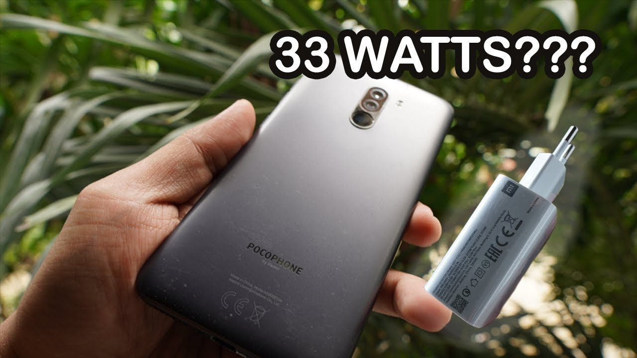 Pocophone F1 using POCO X3's 33W Fast Charger - YouTube