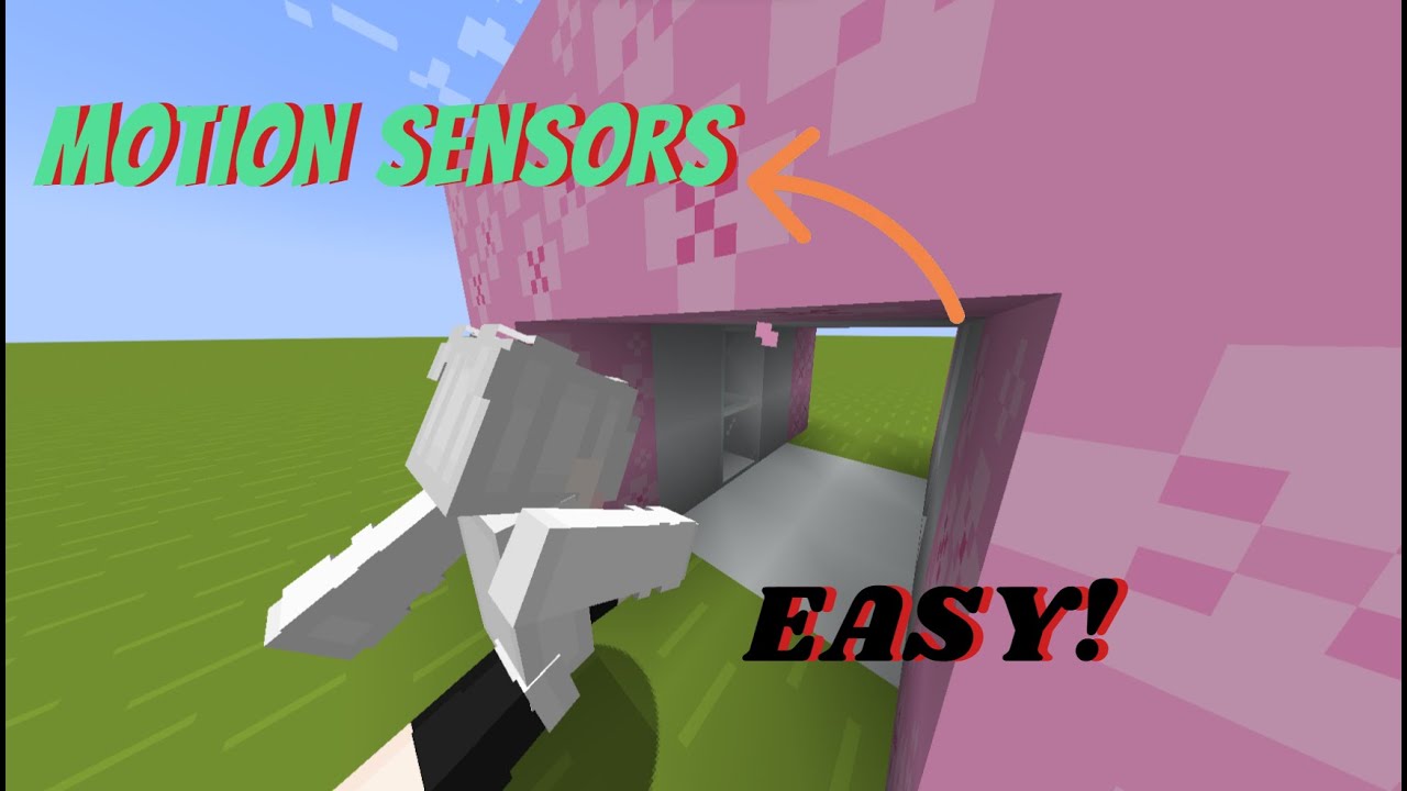 HOW TO MAKE A MOTION SENSOR DOOR IN MINECRAFT EASY TUTORIAL - YouTube