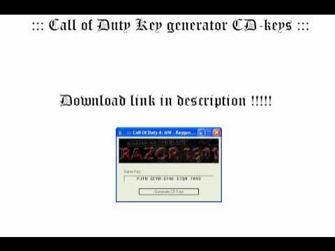 Key generator CD-Key For CoD4 - YouTube