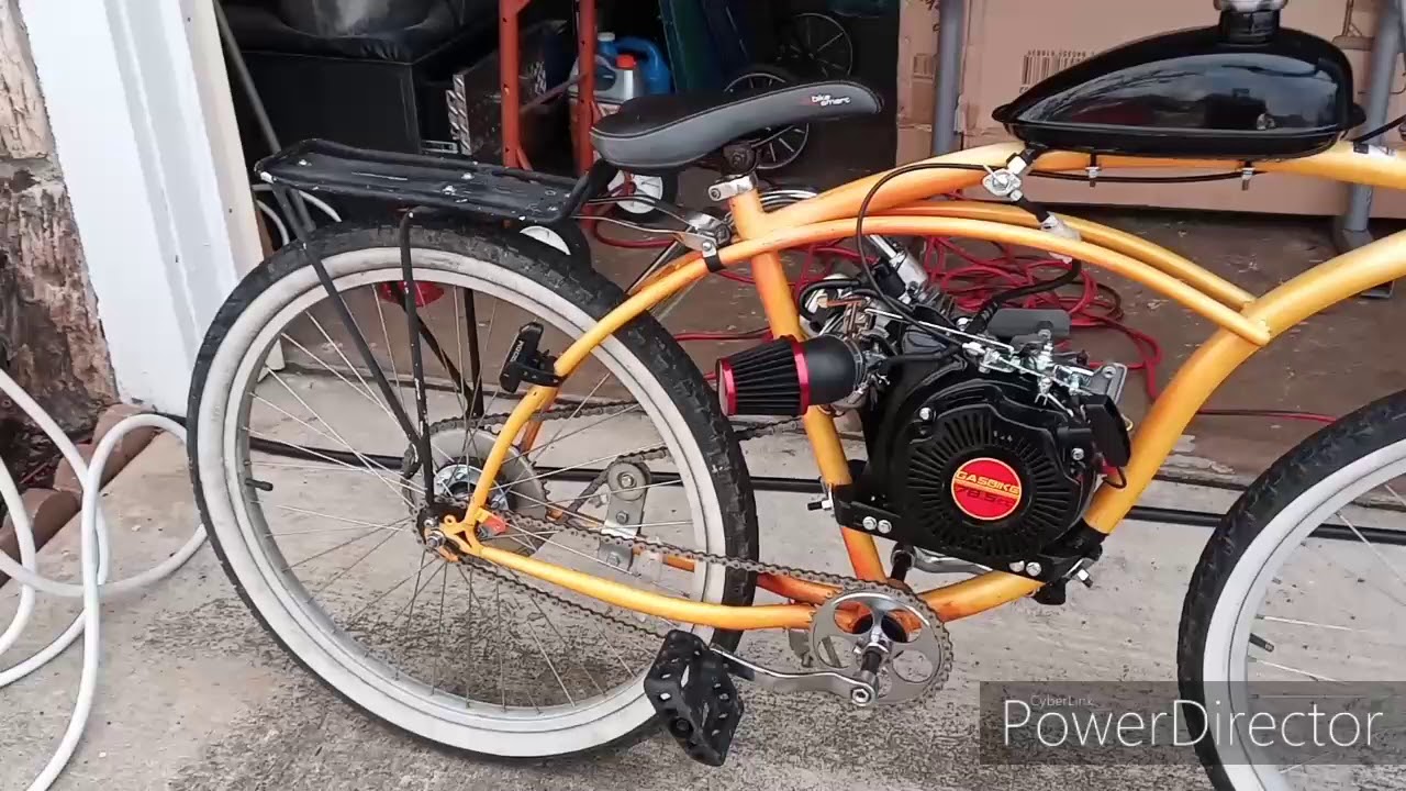 79cc predator bike build running - YouTube