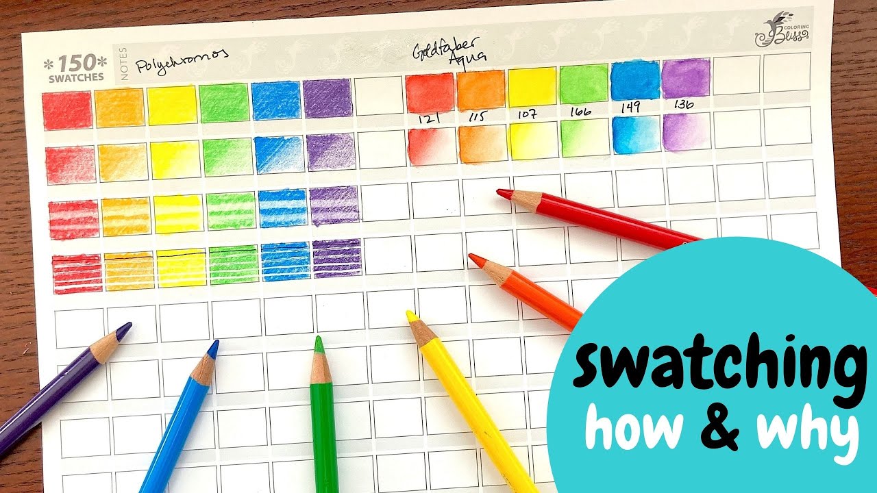 Using Swatch Charts: How and Why⎢Adult Coloring Tutorial - YouTube