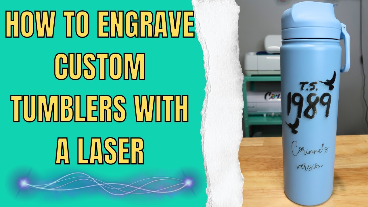 Engrave custom tumblers with a laser - WeCreat Vision - YouTube