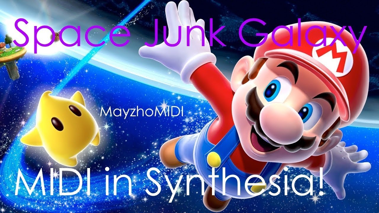Super Mario Galaxy OST - Space Junk Galaxy MIDI Synthesia 60FPS Piano ...