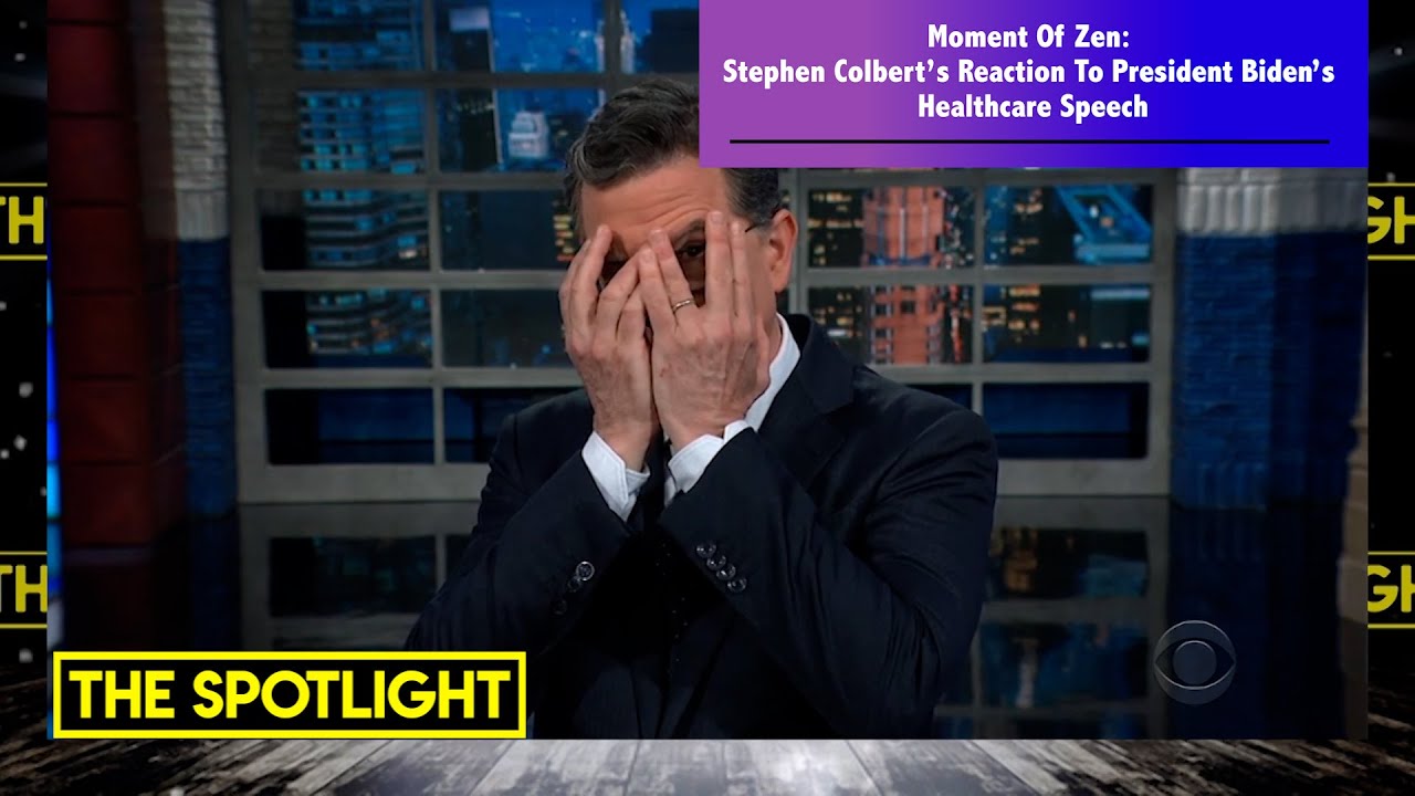 Moment Of Zen: Stephen Colbert's Reaction To President Biden's ...