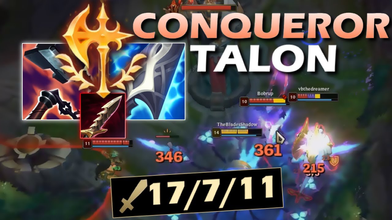 NEW Conqueror Talon Build is 1v9! - Goredrinker + Manamune Talon Mid ...