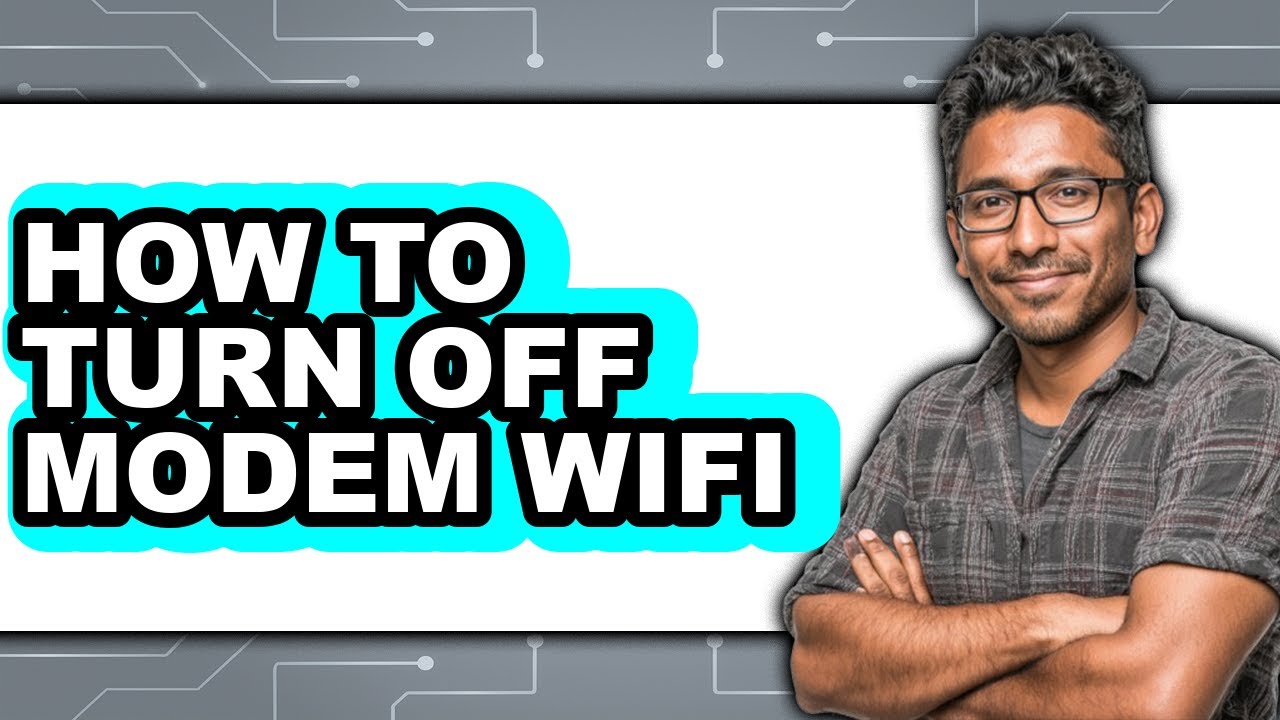 How to Turn Off Modem Wifi (updated) - YouTube