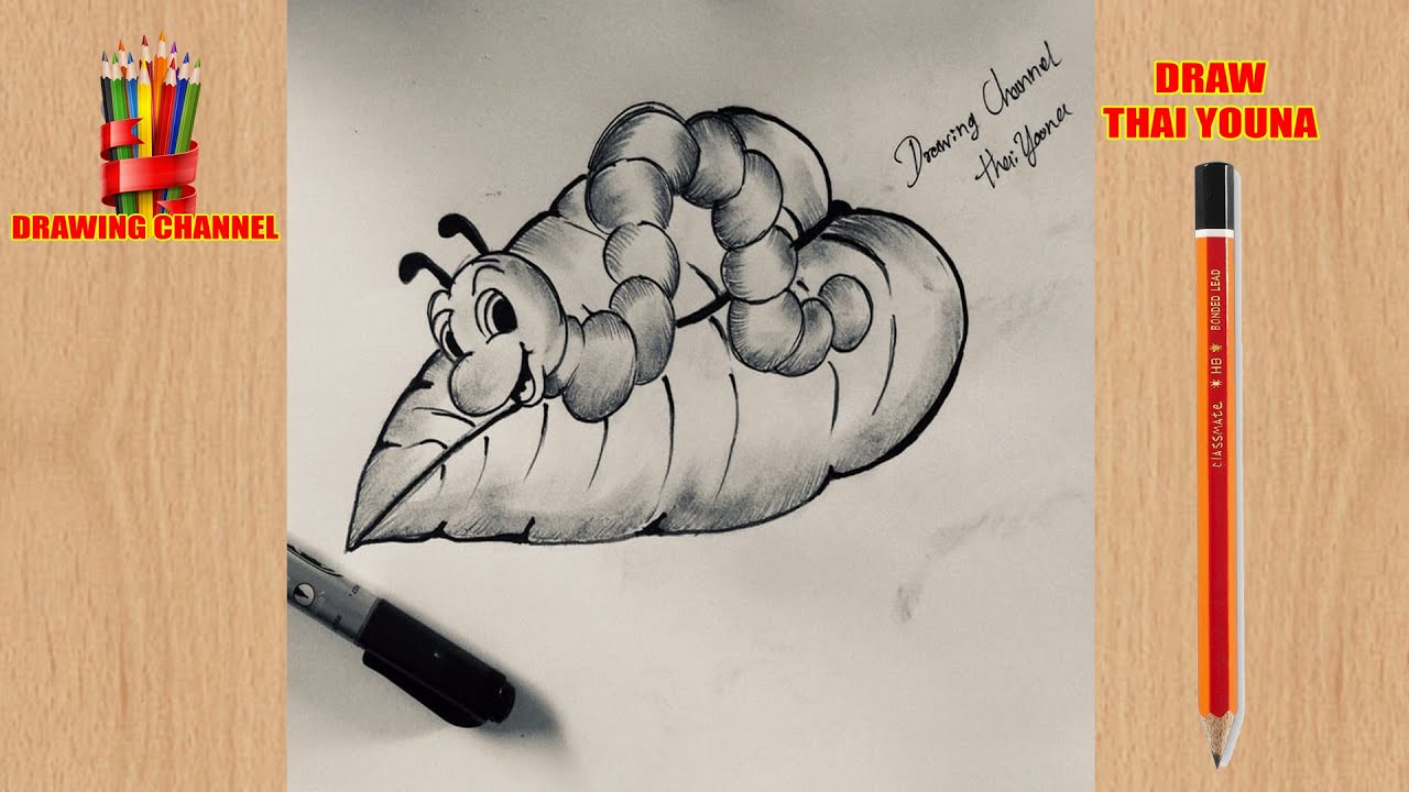 How to Drawing worm| how to draw step by step| drawing easy DRAWING ...