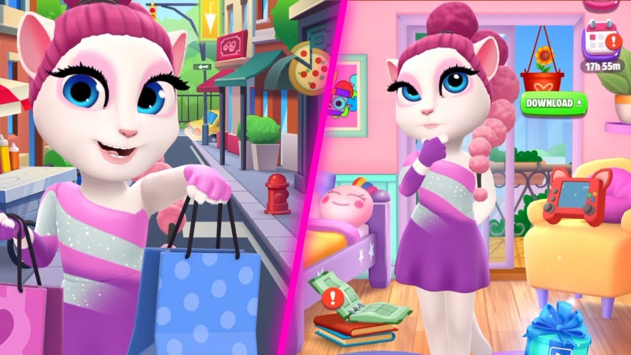 Talking Angela 2 - Level 16 - New Album and Mini Games - Funny Video ...