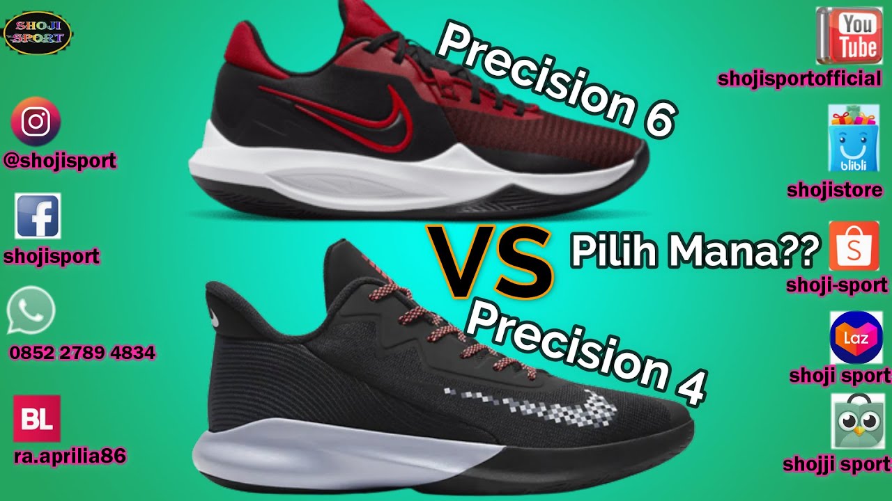 PERBANDINGAN NIKE PRECISION 6 VS PRECISION 4 - YouTube