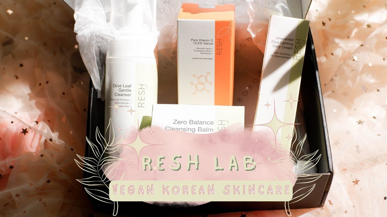 Resh Lab Vegan Korean Skincare [Unboxing & Texture Shots] - YouTube