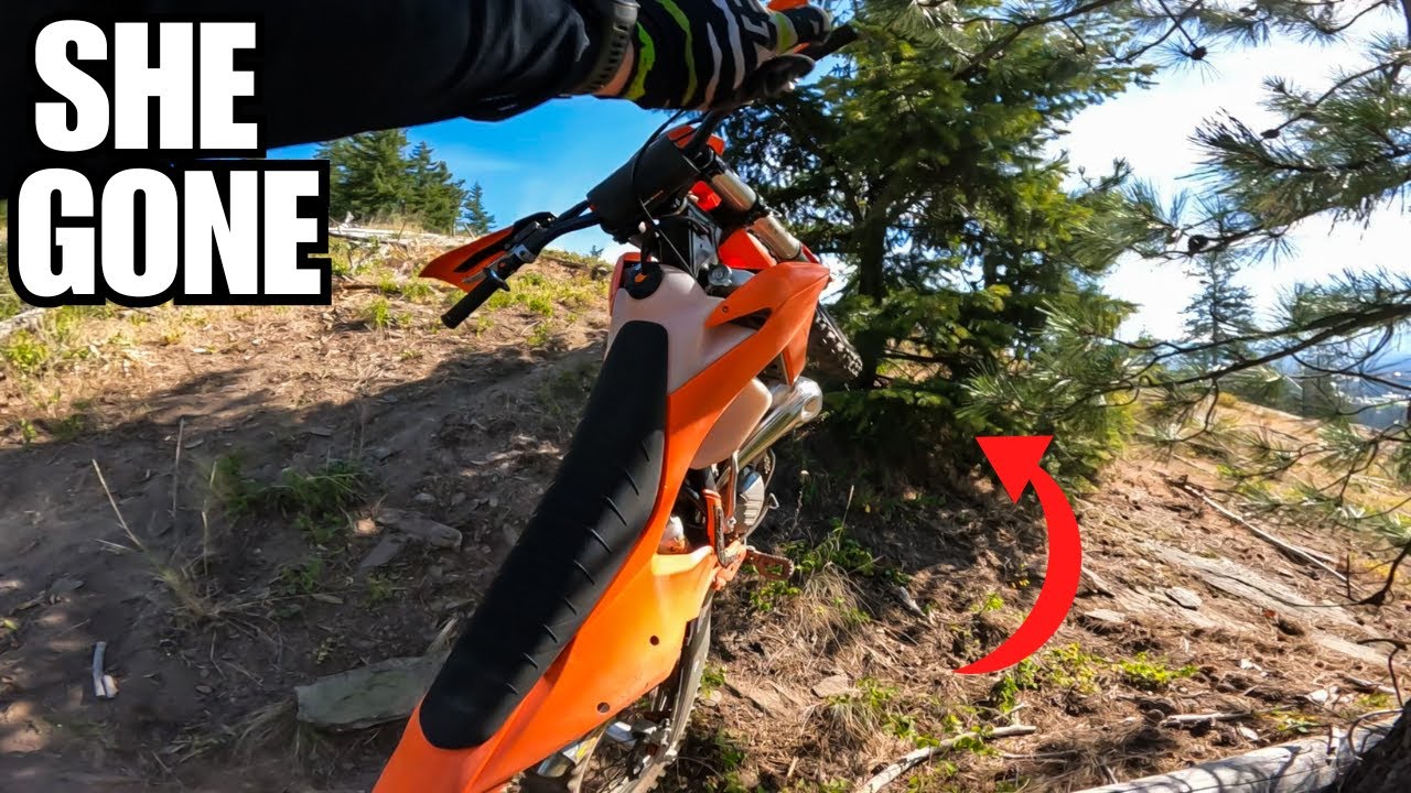 Crashed My Bike Into A Tree! My Poor KTM - YouTube