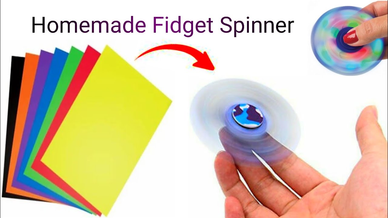 How to make a Paper Fidget Spinner without Bearings/Diy Paper Fidget ...