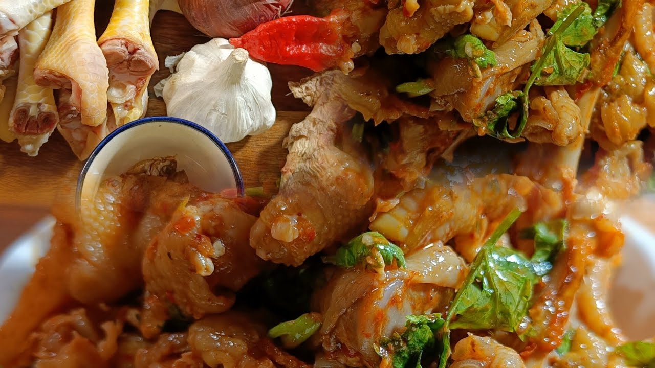 Spicy Chicken Feet(Panje) Singju/Salad - YouTube