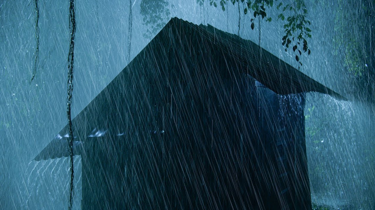 Rain Sounds For Sleeping Cope with Insomnia within 3 Minutes - Heavy ...
