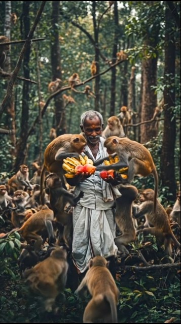 monkey feeding 🍆🐒🐒monkey wala video | monkey ke video 🐒#monkeyvideo # ...