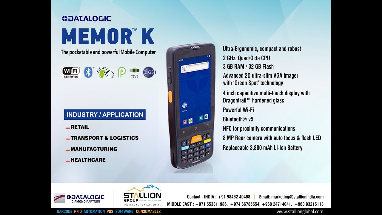 Datalogic Memor K - Android Mobile Computer - YouTube
