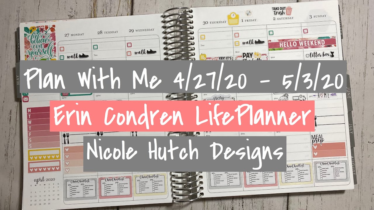 PLAN WITH ME 4/27/20 - 5/3/20 | Nicole Hutch Designs | Simply Smith ...