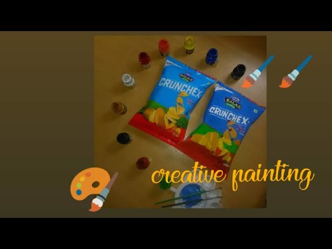 Balaji crunchex chips packet dye🎨 craft||creative Painting idea🤗🤗 # ...