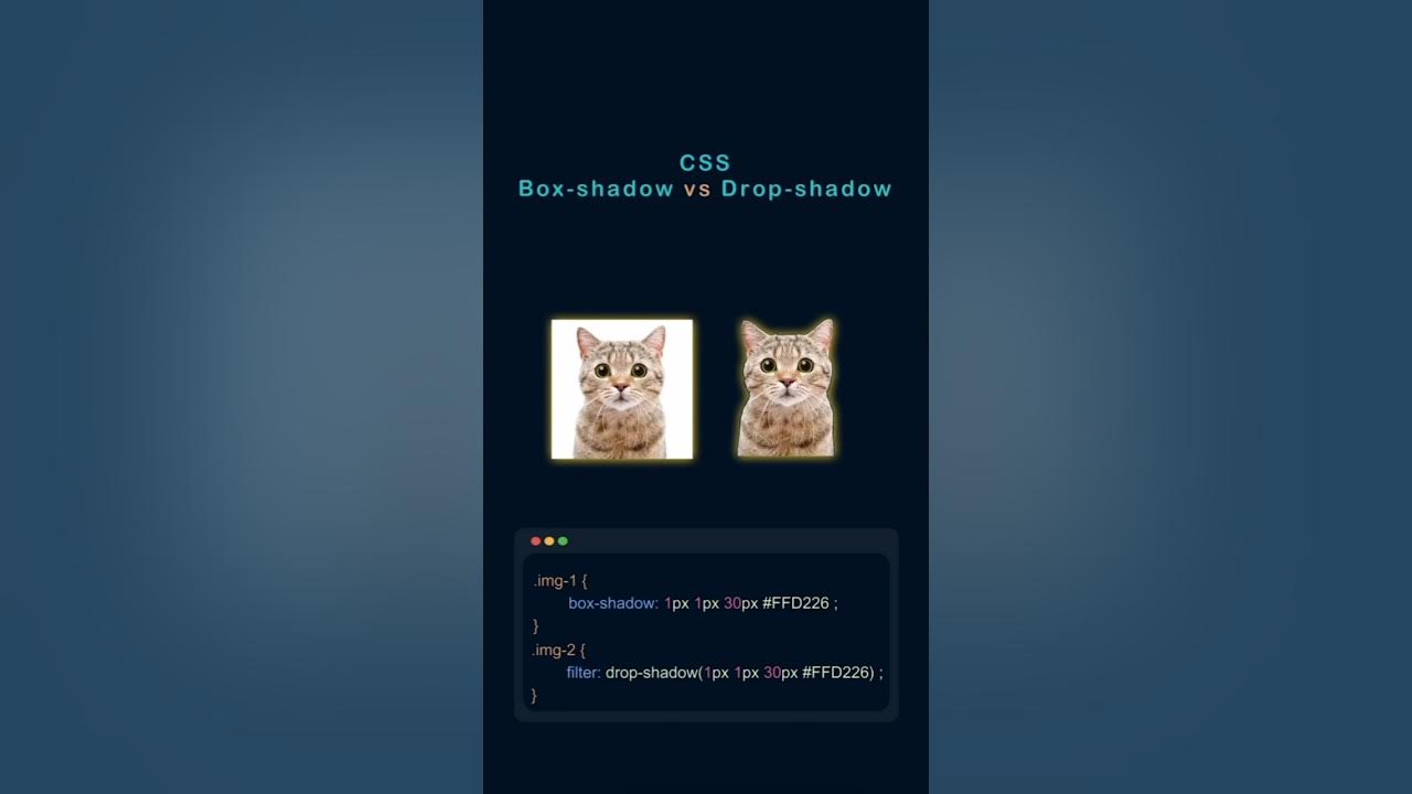 Box shadow vs drop shadow #css #webdesign - YouTube