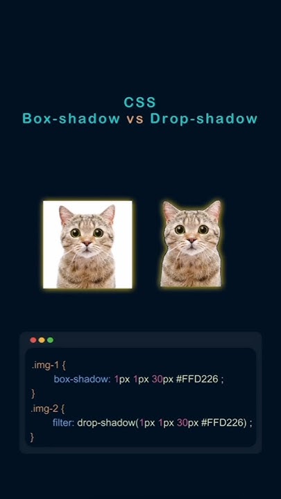 Box shadow vs drop shadow #css #webdesign - YouTube