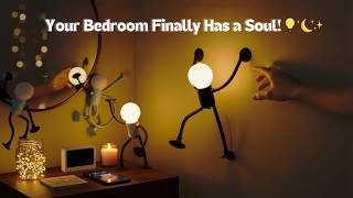 This Poseable Stick Figure LED Lamp Sticks to Any Wall, Fridge or Car Window With Zero Drilling! 💡✨🤯