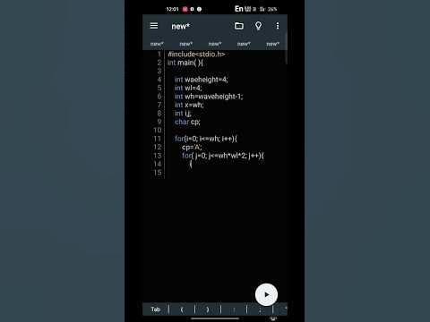 #4 Alphabet Wave Pattern | C programming #c #pattern #programming #trending #programmer # ...