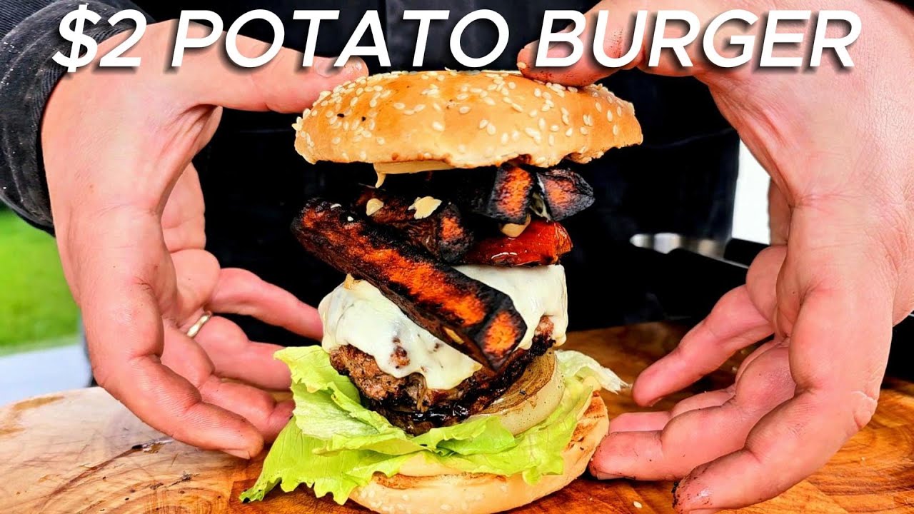 4 Delicious Fries Inside Of a Grilled Burger - YouTube